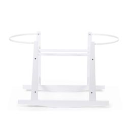 Childhome Wiegengestell Rocking Stand Schaukelwiege f&uuml;r Moseskorb, Wei&szlig;, Holzwerkstoff, teilmassiv, 85x46x54 cm, EN 71, stabiles Gestell, einfacher Aufbau, Babym&ouml;bel, Babybetten, Stubenwagen & Babywiegen