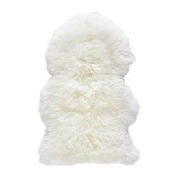 Linea Natura Schaffell Adelaide, Wei&szlig;, Fell, Tierform, 65-70x100-105 cm, Reach, AZO-frei, Bsci, f&uuml;r Fu&szlig;bodenheizung geeignet, pflegeleicht, Teppiche & B&ouml;den, Teppiche, Fellteppiche
