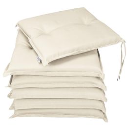 Detex Sitzkissen 6er-Set Boston Creme 43x39x5cm