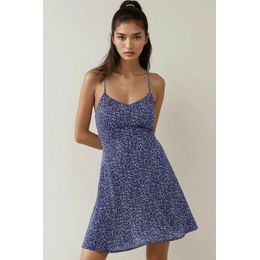 Blumenmuster Mini-Kleid