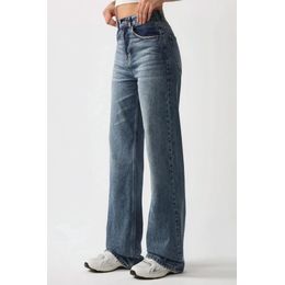 Normale Taille Gerade Bein Denim Jeans