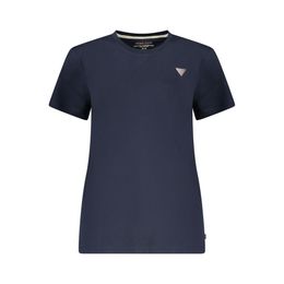 Guess Jeans Blaues Baumwoll-T-Shirt f&uuml;r Damen