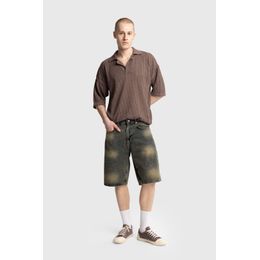 Herren Relaxed Baumwolle Struktur Polo T-Shirt