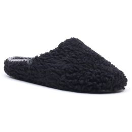 Hush Puppies Good Teddy Polyester Herren Schwarz Hausschuhe