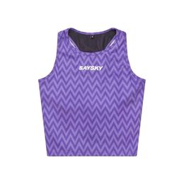 Saysky Zig Zag Combat Crop Top Bekleidung Damen lila L