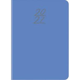 Korsch Wochenplaner Colour 2027, 128 Seiten, 2 Seiten je Woche, 12-Monats-Kalendarium f&uuml;r D, B 115 x H 155 mm, blau