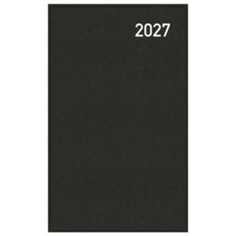 Korsch Taschenkalender Pluto Edition Natur 2027, 32 geheftete Seiten, austauschbares Adressheft, Kalendarium f&uuml;r D/GB/F/I, L 153 x B 87 mm, Karton, schwarz