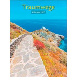 Korsch Bildkalender Traumwege 2027, Fotos von Landschaften und Zitate/Gedichte, L 235 x B 335 x H 2 mm, farbig