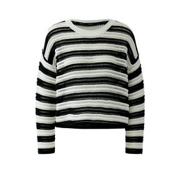 Oui - Rundhals-Pullover, schwarz, Gr. 46 / L - Baumwolle
