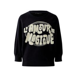 Oui - Sweatshirt, schwarz, Gr. 38 / S - Baumwolle