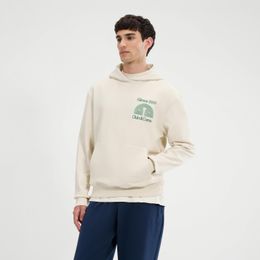 Ellesse - "Club Di Corsa" Kapuzenpullover f&uuml;r Herren (Naturwei&szlig;)