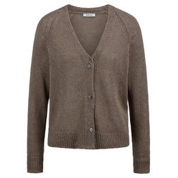 Peter Hahn - Strickjacke, beige, Gr. 48 / XL - Leinen
