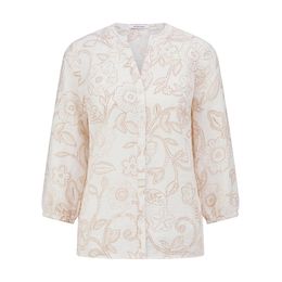 Peter Hahn - Bluse mit V-&Ouml;ffnung, beige, Gr. 44 / L