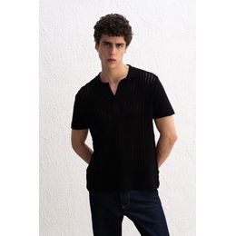 Herren Baumwoll V-Ausschnitt T-Shirt