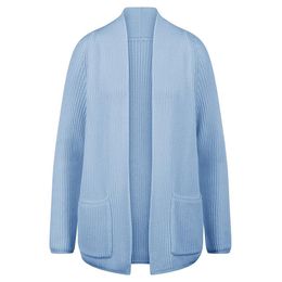 Peter Hahn - Strickjacke, blau, Gr. 42 / M - Baumwolle
