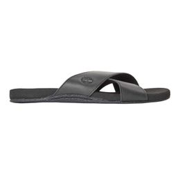 Timberland - "Seaton Bay" Kreuzriemen Pantoffeln f&uuml;r Herren, Leder (Samtschwarz)