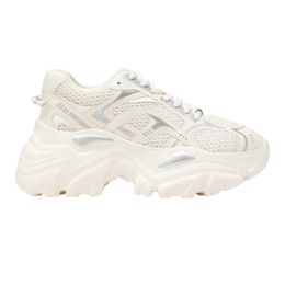 Steve Madden - "Raftus" Sneaker f&uuml;r Damen, Klobiger Absatz (Wei&szlig;/Silber)
