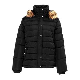 I Saw It First - Parka f&uuml;r Damen, Abnehmbar, Kunstfell (Schwarz)