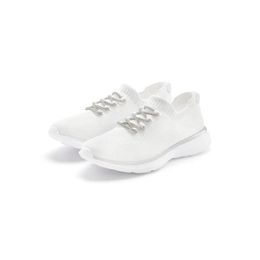 Lascana Sneaker 'Slip-On-Sneaker, Slipper, Freizeitschuh,' wei&szlig; Gr. 35 f&uuml;r Damen. Mit Glitzerdetails