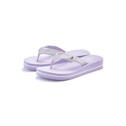 Venice Beach Badezehentrenner 'Sandale, Badeschuh, Badelatsche, Flip Flop, Badeschlappe, Pantolette' violett Gr. 43 f&uuml;r Damen. Mit Glitzerdetails
