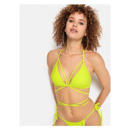 LSCN BY LASCANA Triangel-Bikini-Top 'Gina' gr&uuml;n Gr. 42 Cup C/D. Ohne B&uuml;gel. Nachhaltig.