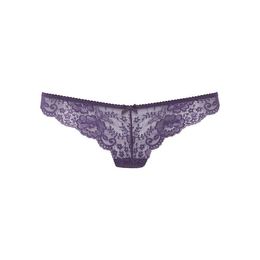 Lascana String violett Gr. 44/46 f&uuml;r Damen. Mit Schleife. K&ouml;rpernah
