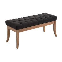 CLP Sitzbank Ramses mit hochwertiger Polsterung und Stoffbezug I Bank mit antik-hellen Holzbeinen I Holzbank mit einer Sitzh&ouml;he von: 46 cm