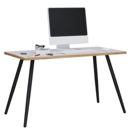Vcm Schreibtisch Computertisch B&uuml;rotisch Skandanivischer Retro Look Salia 110x80 cm
