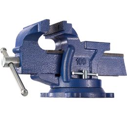TecTake&reg; Schraubstock, aus Gusseisen, 360&deg; drehbar, 2 Arretierungsschrauben, 3 Anschraubl&ouml;cher