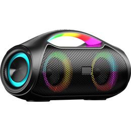 JTC-24 LED Bluetooth BoomBox30, 30W Stereo, USB, AUX, microSD, RGB LED Beleuchtung