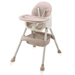 BABY VIVO Design 2in1 Kinderhochstuhl - Oscar in Pink