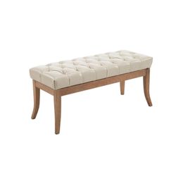 CLP Sitzbank Ramses Mit Polsterung Und Kunstlederbezug I Holzbank Mit 46 CM Sitzh&ouml;he