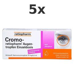 5x CROMO-ratiopharm Augentropfen Einzeldosis 10 ml