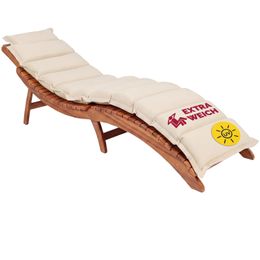 Detex Auflage Sonnenliege Creme 183x56x7cm