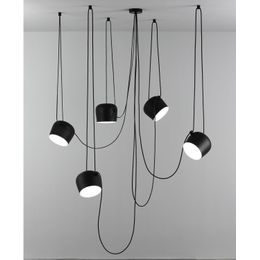 Flos Aim Pendelleuchte Schwarz kpl. 5 Leuchten