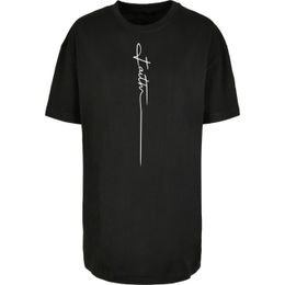 Merchcode Damen T-Shirt "Merchcode Ladies Faith Boyfriend Tee"schwarz, Gr. M, bedruckt, 100% Baumwolle, Shirts