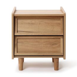 Hometopia Nachttisch, Eiche, Holz, Holzwerkstoff, Rechteckig, 43x49x39 cm, Schlafzimmer, Nachttische