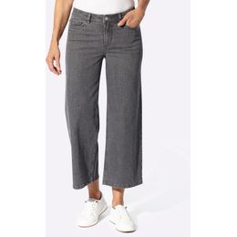 Casual Looks Damen 7/8-Jeansgrau denim, Gr. 46, unifarben, 99% Baumwolle, 1% Elasthan, Jeans