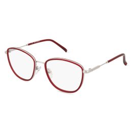 Fielmann BD 497 FA Brille Damen | Fassung: Vollrand, Butterfly, Silber Rot