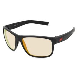 Julbo J4993314 RENEGADE | Unisex-Sonnenbrille | Fassung: Vollrand, Eckig, Kunststoff, Schwarz Rot | Glasfarbe: Gelb