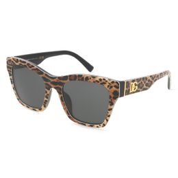 Dolce & Gabbana Dolce&Gabbana 0DG4512 | Damen-Sonnenbrille | Fassung: Vollrand, Quadratisch, Acetat, Braun Schwarz | Glasfarbe: Grau
