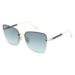 Tod's Tod&rsquo;s TO0329 | Unisex-Sonnenbrille | Fassung: Vollrand, Butterfly, Metall, Gold | Glasfarbe: Blau Verlaufend