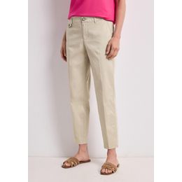 Street One Damen Chinohosecobble stone, Gr. 32, unifarben, Web, 97% Baumwolle, 3% Elasthan, Hosen, soft