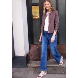 Damen Blousonhazy rose, Gr. 34, STREET ONE STUDIO, unifarben, Stoff, 71% Polyester, 26% Viskose, 3% Elasthan, Jacken, mit College-Style Details