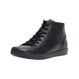Softinos Damen Schn&uuml;rstiefelette "Softinos Stiefelette Leder", Gr. 42, blau, Leder, Schuhe