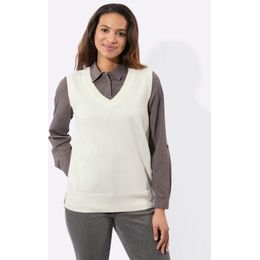 Casual Looks Damen Pullunder "Pullunder"ecru, Gr. 36, unifarben, 100% Baumwolle, Pullover