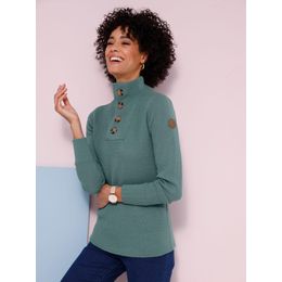 Classic Basics Damen Troyer "Langarm-Pullover"jade, Gr. 40, unifarben, 100% Polyacryl, Pullover