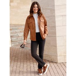 Classic Basics Damen Blusenjackecognac, Gr. 38, 100% Polyester, Jacken