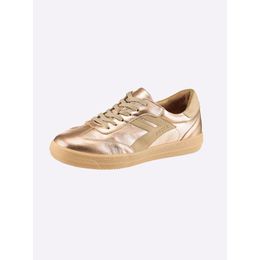 Andrea Conti Damen Sneaker, Gr. 40apricotmetallic, camel, Glattleder, Leder, Rindsleder, Schuhe