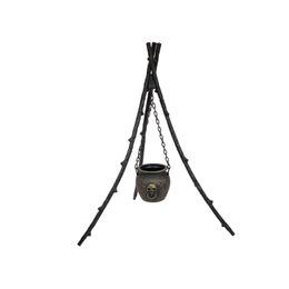 EUROPALMS Halloween Hexenkessel mit Dreibein, animiert, 145cm